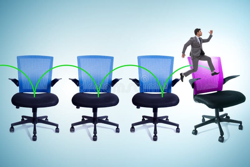 Promotion Concept with Office Chairs and Businessman Stock Photo ...