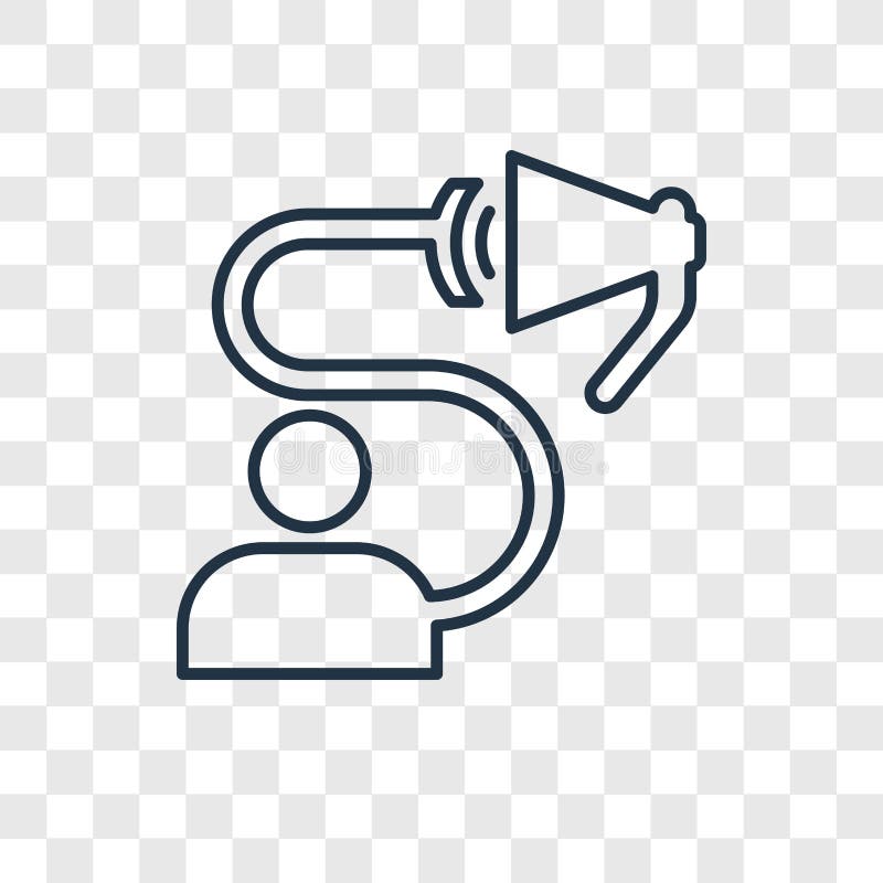 Promotion Concept Vector Linear Icon Isolated on Transparent Background ...