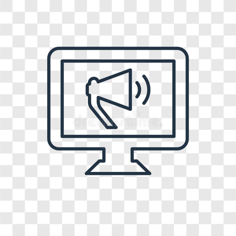 Promotion Concept Vector Linear Icon Isolated on Transparent Background ...