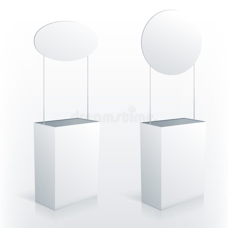 Promotion Counter Table with Round Topper Stock Illustration ...