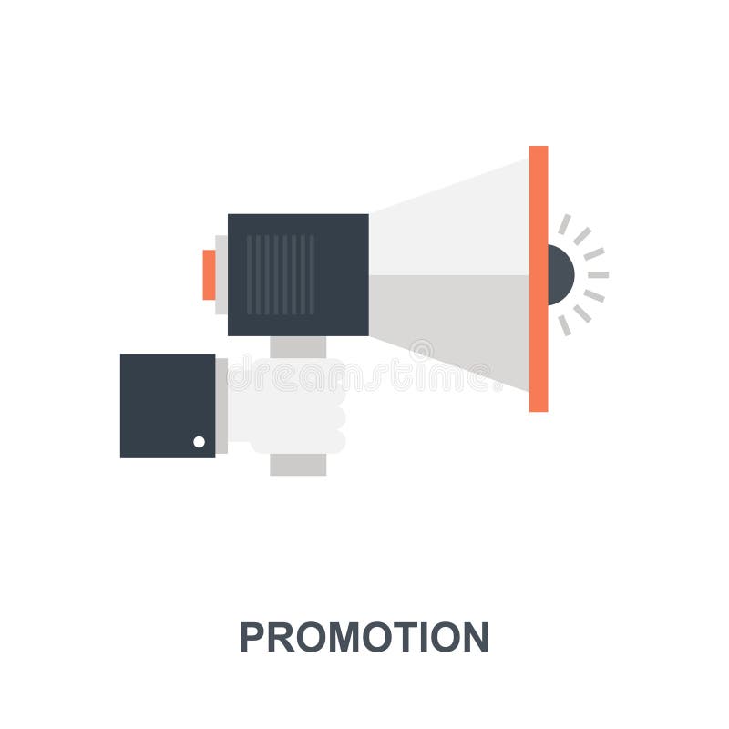 Promotion Flat Icon Design Concept Stock Vector - Illustration of ...