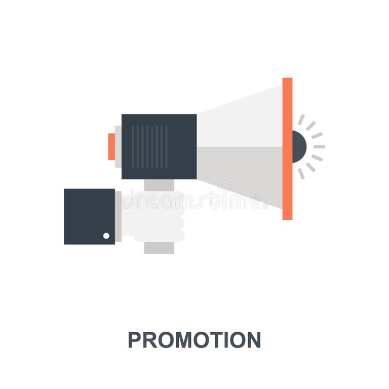 Promotion Flat Icon Design Concept Stock Vector - Illustration of ...
