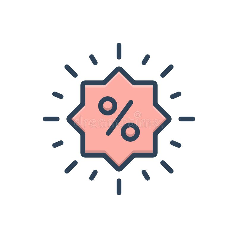 Color Illustration Icon for Promotion, Advancement and Offer Stock ...