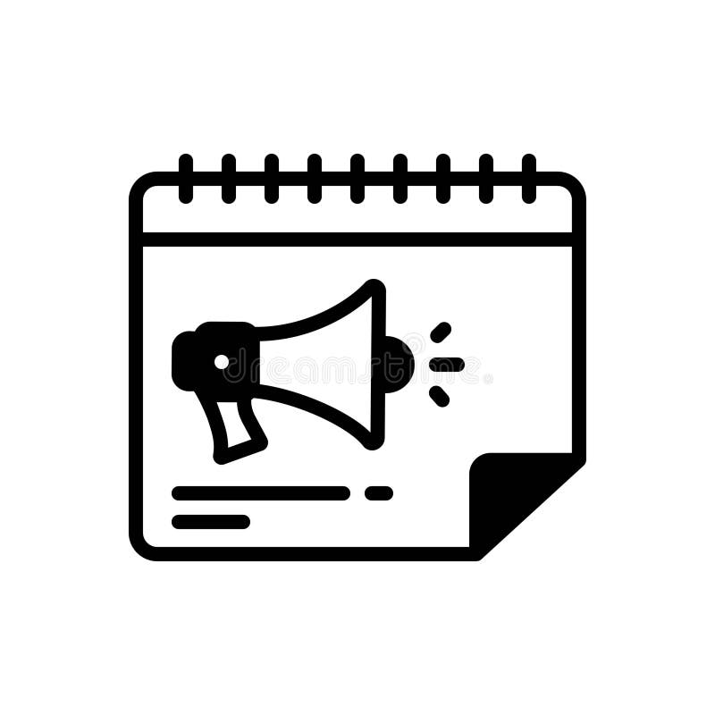 Black Solid Icon for Promotion, Endorsement and Day Stock Vector ...