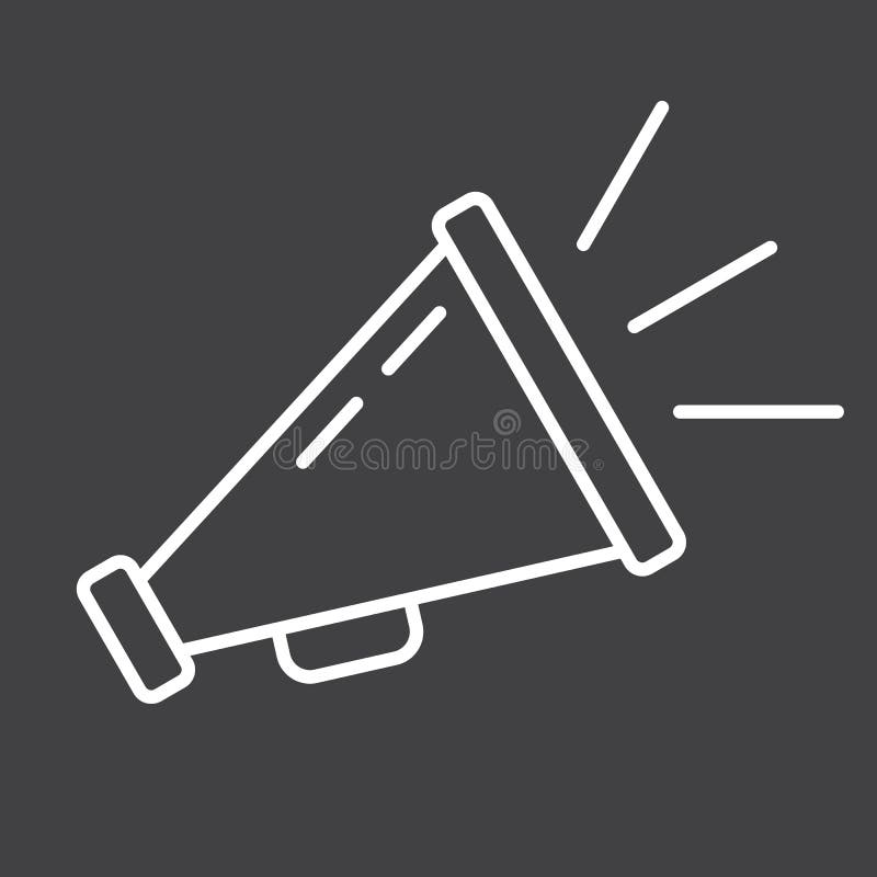 Promotion Line Icon, Business and Loudspeaker Stock Vector ...