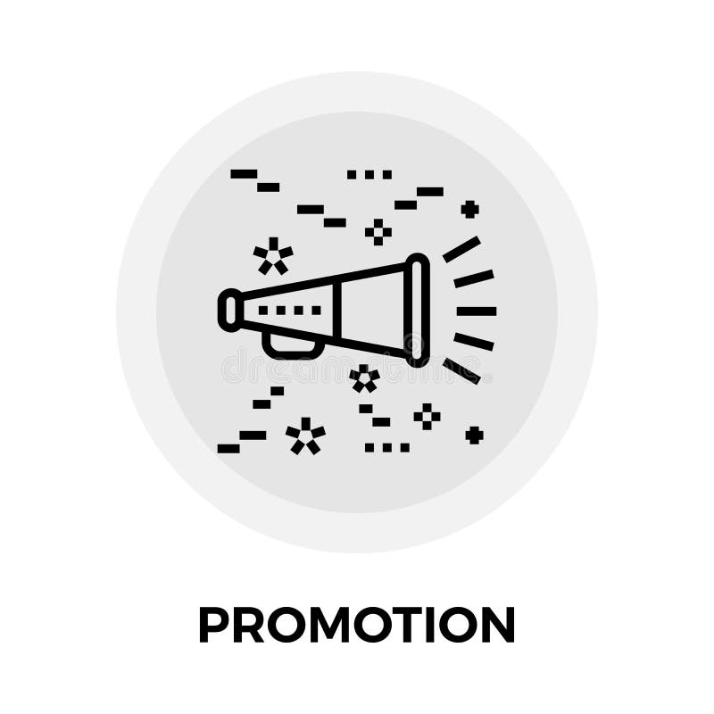 Promotion Line Icon stock vector. Illustration of idea - 92002617