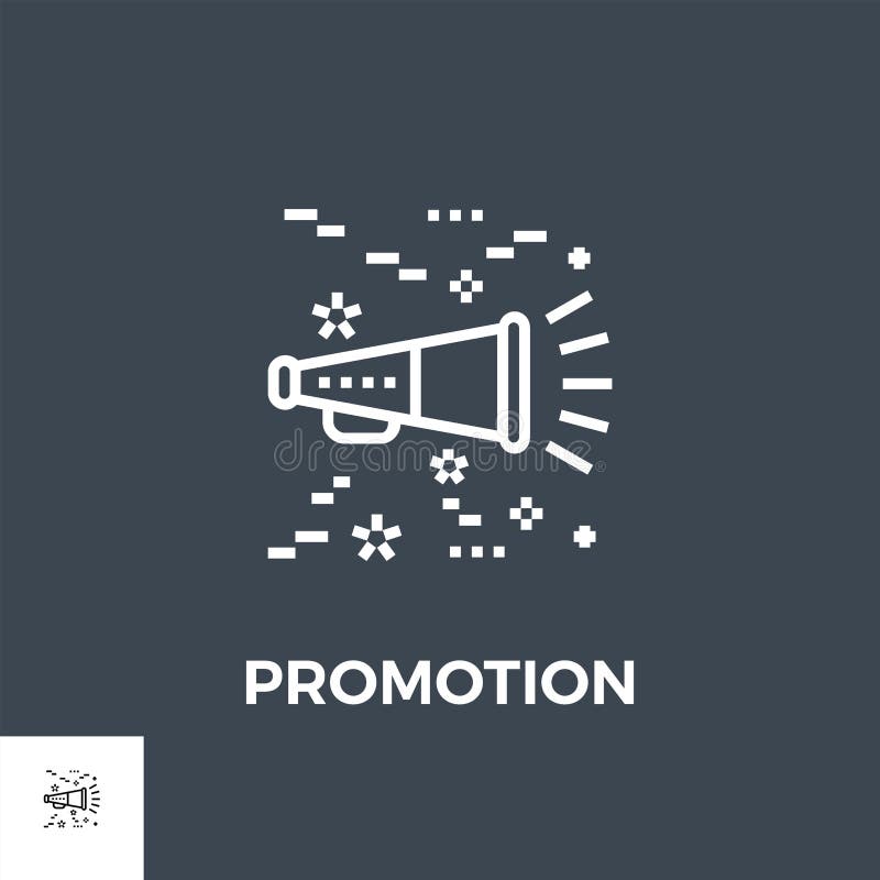 Promotion Line Icon stock vector. Illustration of speaker - 217056737