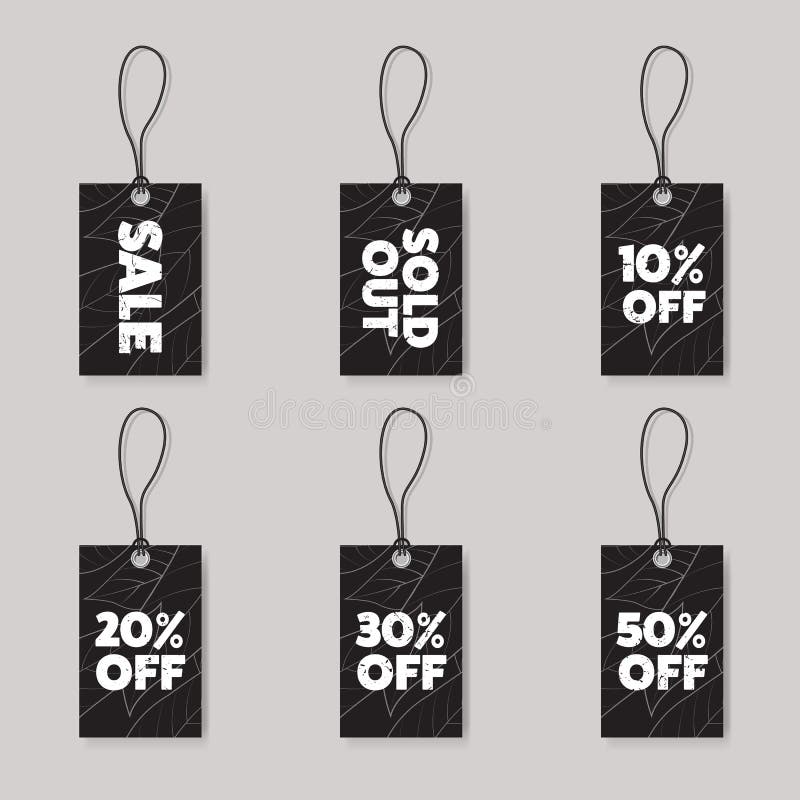 Promotion Shopping Discount Price Tags Design Template.black Stock ...
