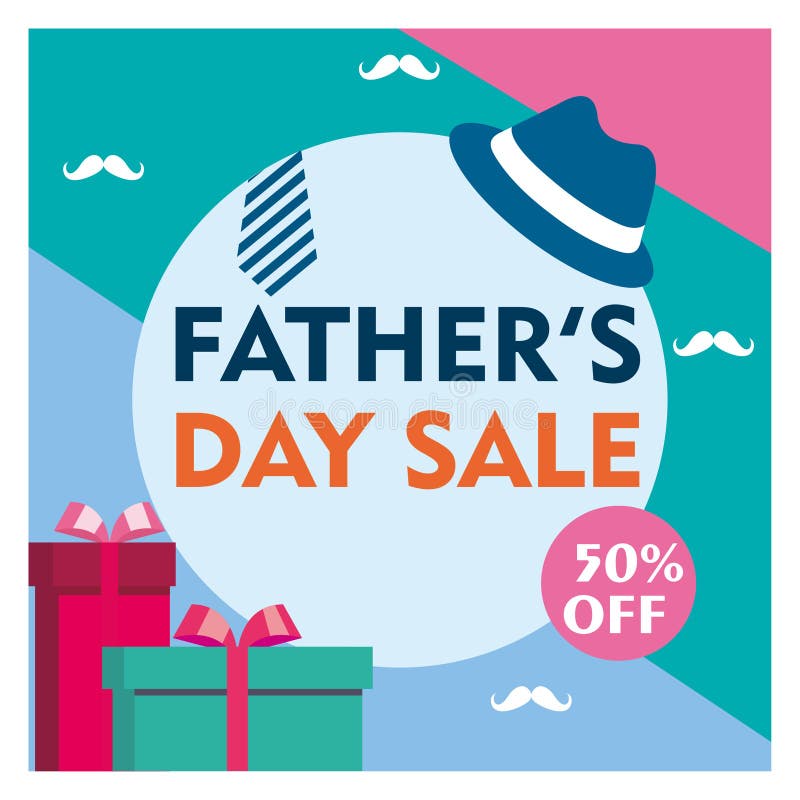 Promotion and Shopping Template for Father S Day. Stock Vector ...