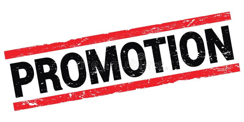 PROMOTION Text on Black-red Rectangle Stamp Sign Stock Illustration ...