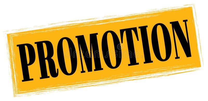 PROMOTION Text Written on Orange-black Stamp Sign Stock Illustration ...