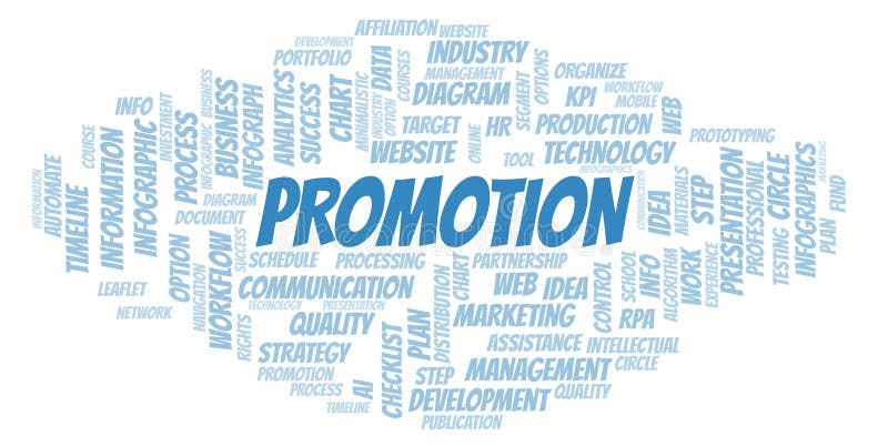 Job Promotion word cloud. stock illustration. Illustration of promotion ...