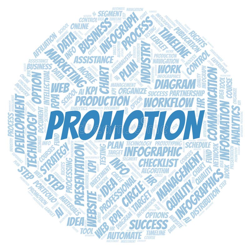 Job Promotion word cloud. stock illustration. Illustration of promotion ...