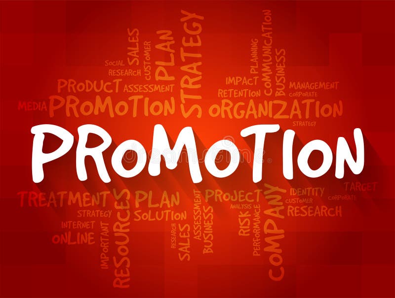 Promotion Word Cloud, Business Concept Background Stock Illustration ...