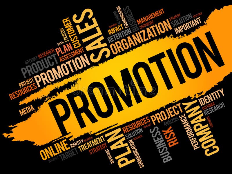 Promotion word cloud stock illustration. Illustration of commerce ...