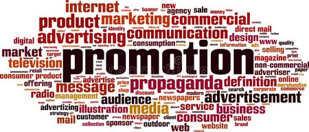 Promotion word cloud stock vector. Illustration of consumer - 165044784