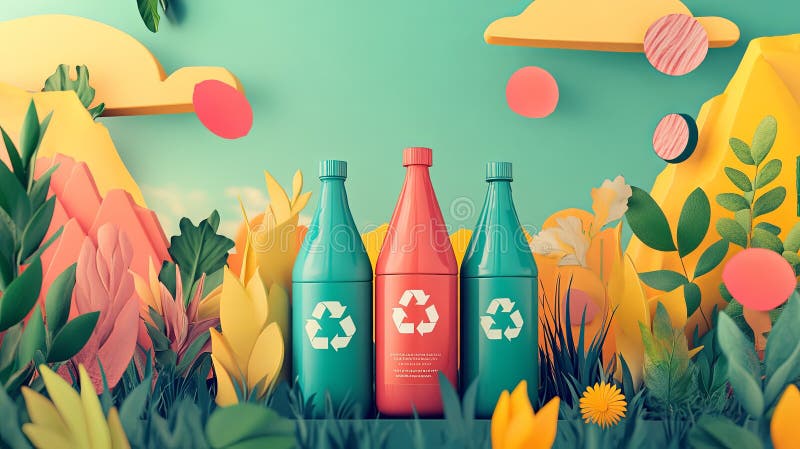 A Promotional Ad for a Recycling Initiative with Bold, Modern Visuals ...