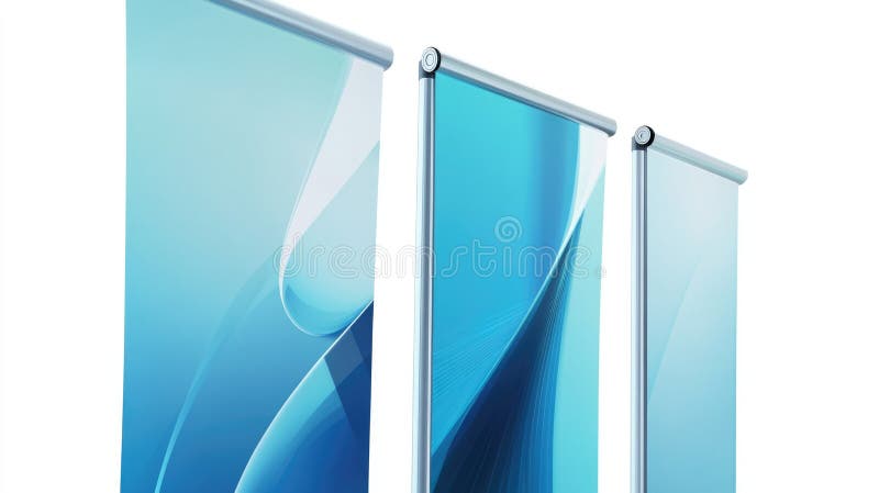 Promotional Banners on a Wall with Eye-catching Designs and Messages ...