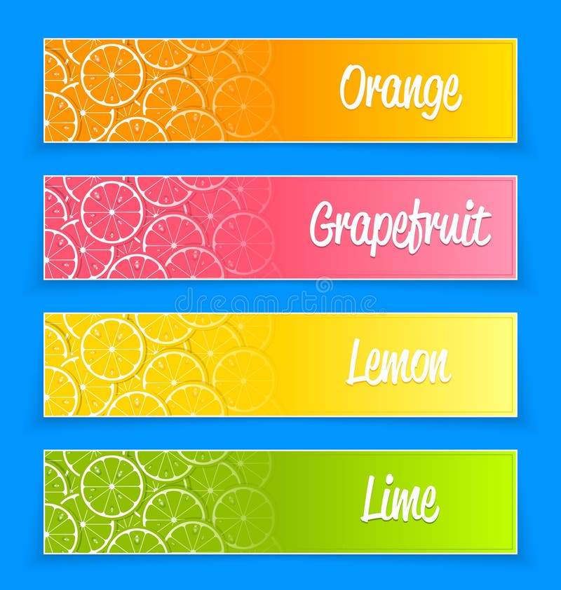 Promotional citrus banners stock vector. Illustration of fruit - 26510697