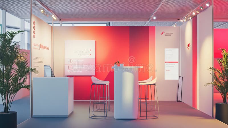 A Promotional Event Booth Setup Featuring Bold Banners and Clean ...