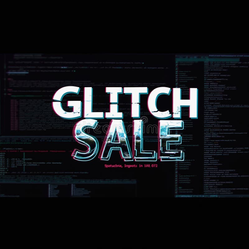 A Promotional Graphic Highlights a Glitch Sale Event with Bold Text ...