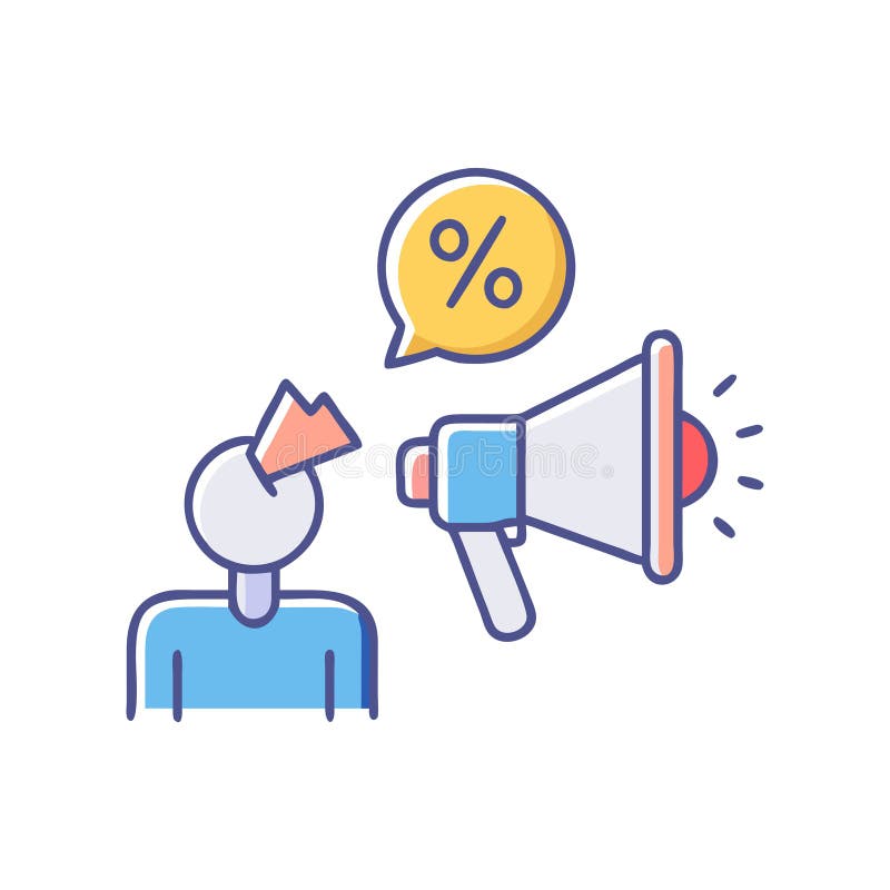 Promotional Icons for Successful Campaigns Stock Photo - Illustration ...