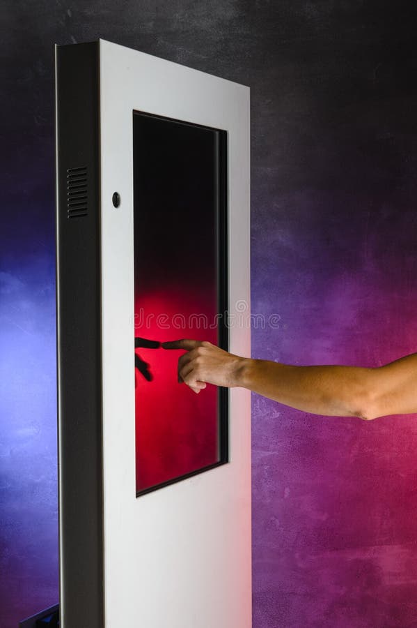 Interactive Information Kiosk Terminal Stand Screen Display Console ...