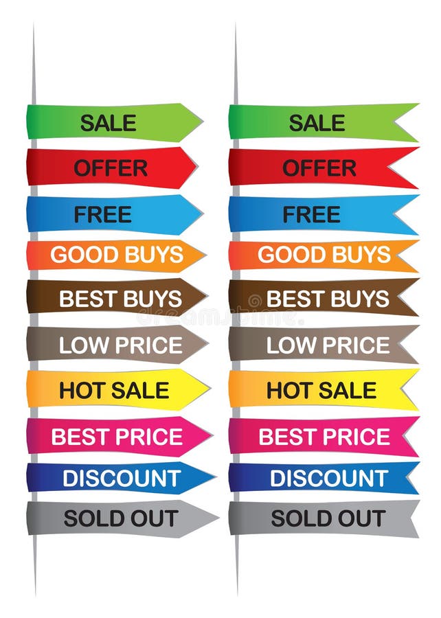 Promotional labels stock vector. Illustration of elegant - 26407689