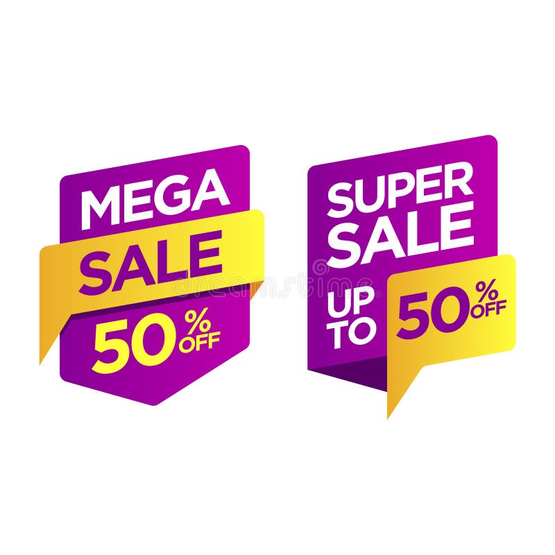 Promotional Mega Sale Banner Template Stock Vector - Illustration of ...