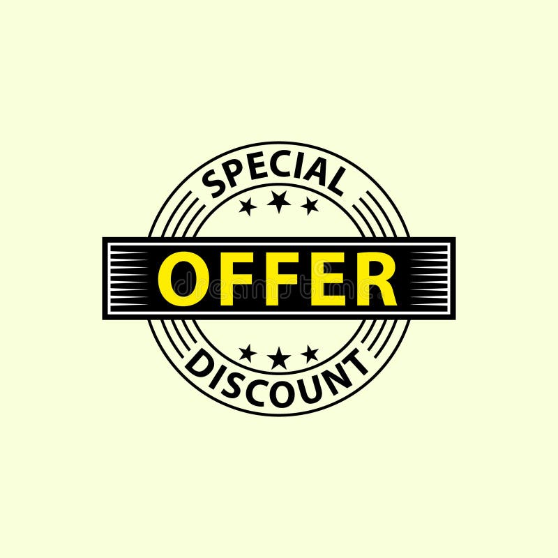 Promotional Offer and Discount Batch Design Stock Vector - Illustration ...