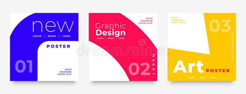 Promotional Social Media Post Template in Geometric Style Stock Vector ...