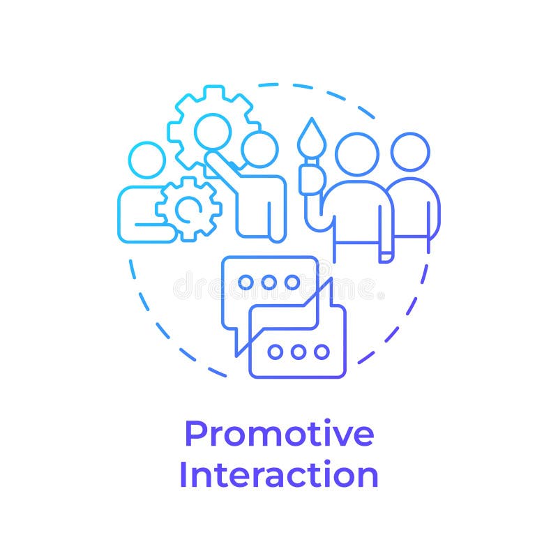 Promotive Interaction Blue Gradient Concept Icon Stock Vector ...