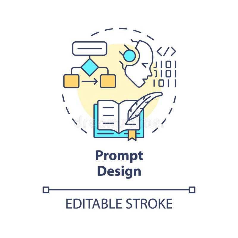 Prompt Design Multi Color Concept Icon Stock Vector - Illustration of ...