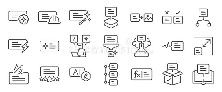 Prompt Engineer Icon Set. it Includes Prompt, Code, Ai, Engineering ...