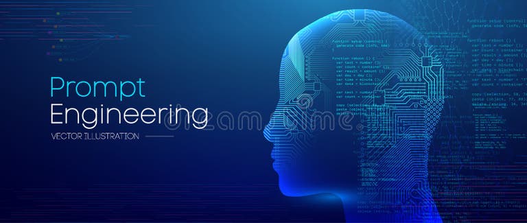 Prompt Engineering, AI and Data Visualization. Stock Image - Image of ...