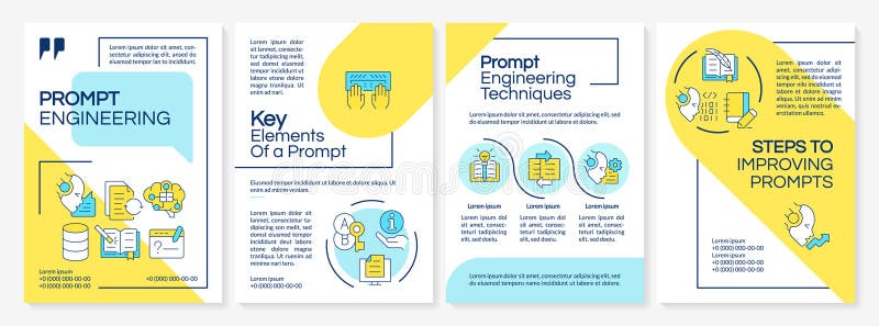 Prompt Engineering Blue and Yellow Brochure Template Stock Vector ...