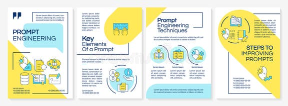 Prompt Engineering Blue and Yellow Brochure Template Stock Vector ...