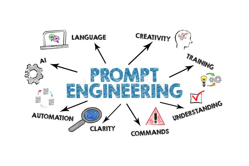 Prompt Engineering Concept. Illustration with Icons, Keywords and ...