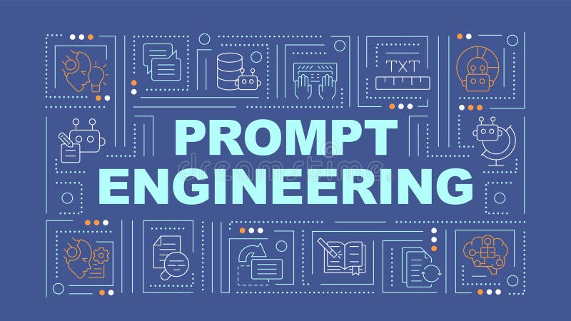Prompt Engineering Dark Blue Word Concept Stock Illustration ...