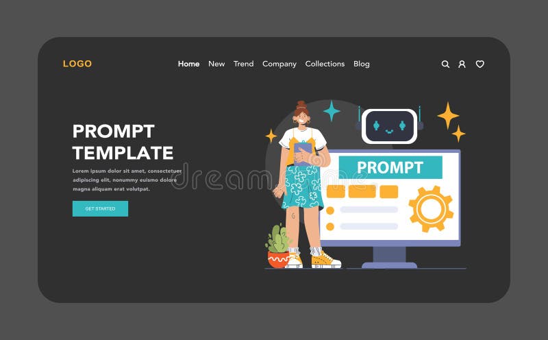 Prompt AI Artificial Intelligence People Query Input Interaction with the Language Model Stock ...
