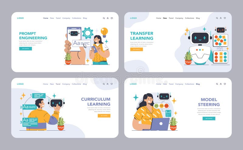 Prompt-engineers Writing a Command To a Artificial Neuron Network Set Stock Vector ...