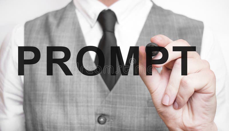 PROMPT Made with Marker and Hand Stock Photo - Image of query, dark ...