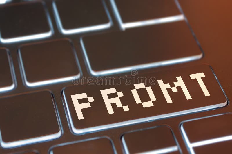PROMPT Text on Keyboard Key Inscription Stock Image - Image of message ...