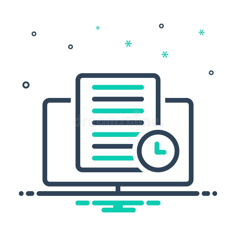 Mix Icon for Promptly, Immediately and Instantly Stock Illustration ...