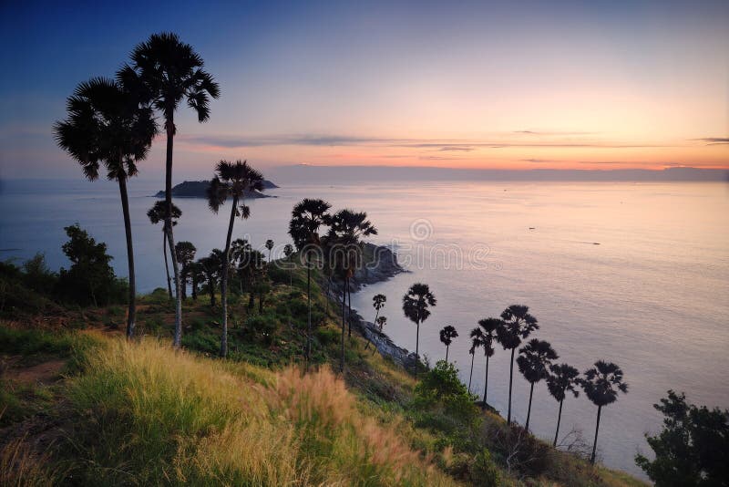 Promthep Cape at Sunset Time Stock Image - Image of exotic, vacations ...