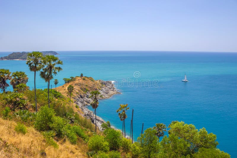 Promthep Cape View Point Phuket Thailand Stock Image - Image of white ...