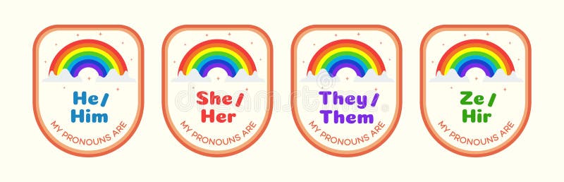 Pronouns Sticker Stock Illustrations – 19 Pronouns Sticker Stock ...