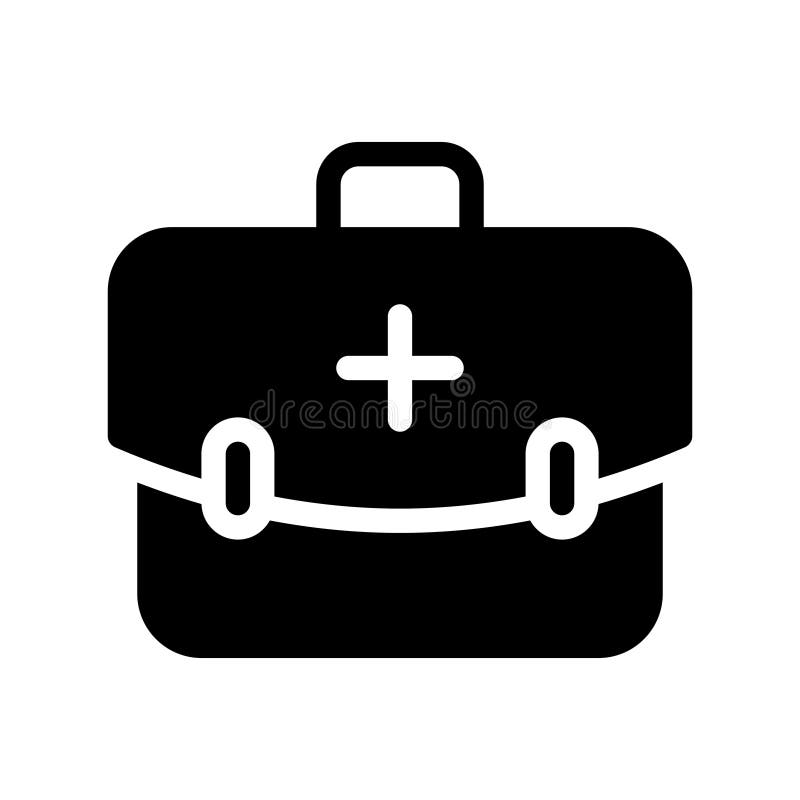 Pronto Soccorso Kit Glyph Vector Icon Illustrazione di Stock ...