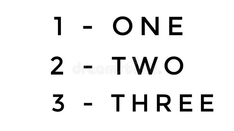 Pronunciation of Numerical Numbers on White Background Stock ... Pronunciation of Numerical Numbers on White Background Stock ...
