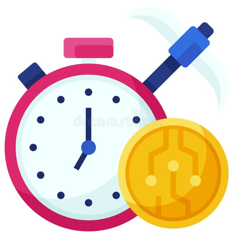 Proof of Elapsed Time Icon, Blockchain Related Vector Illustration ...